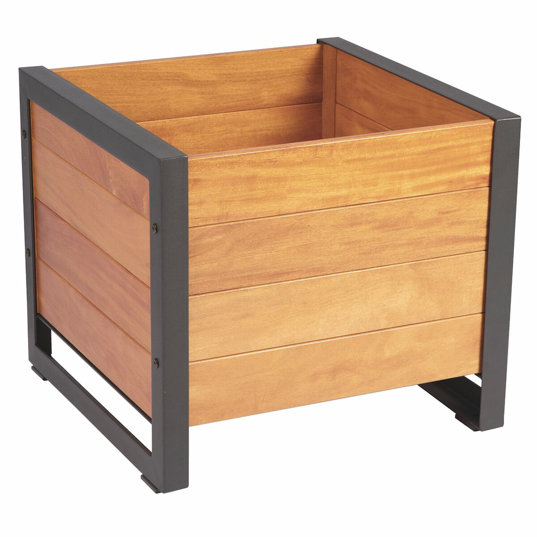 FSC Tramontina Urban Highline Low Planter in Cumaru Wood with Carbon ...